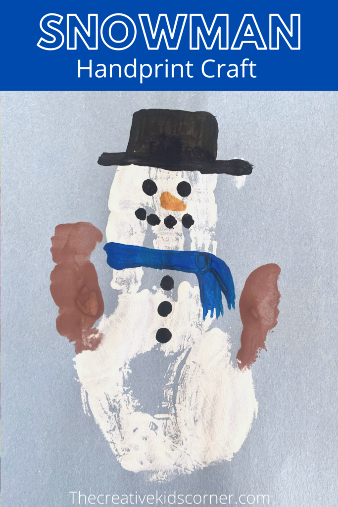 Snowman Handprint Craft - The Creative Kids' Corner